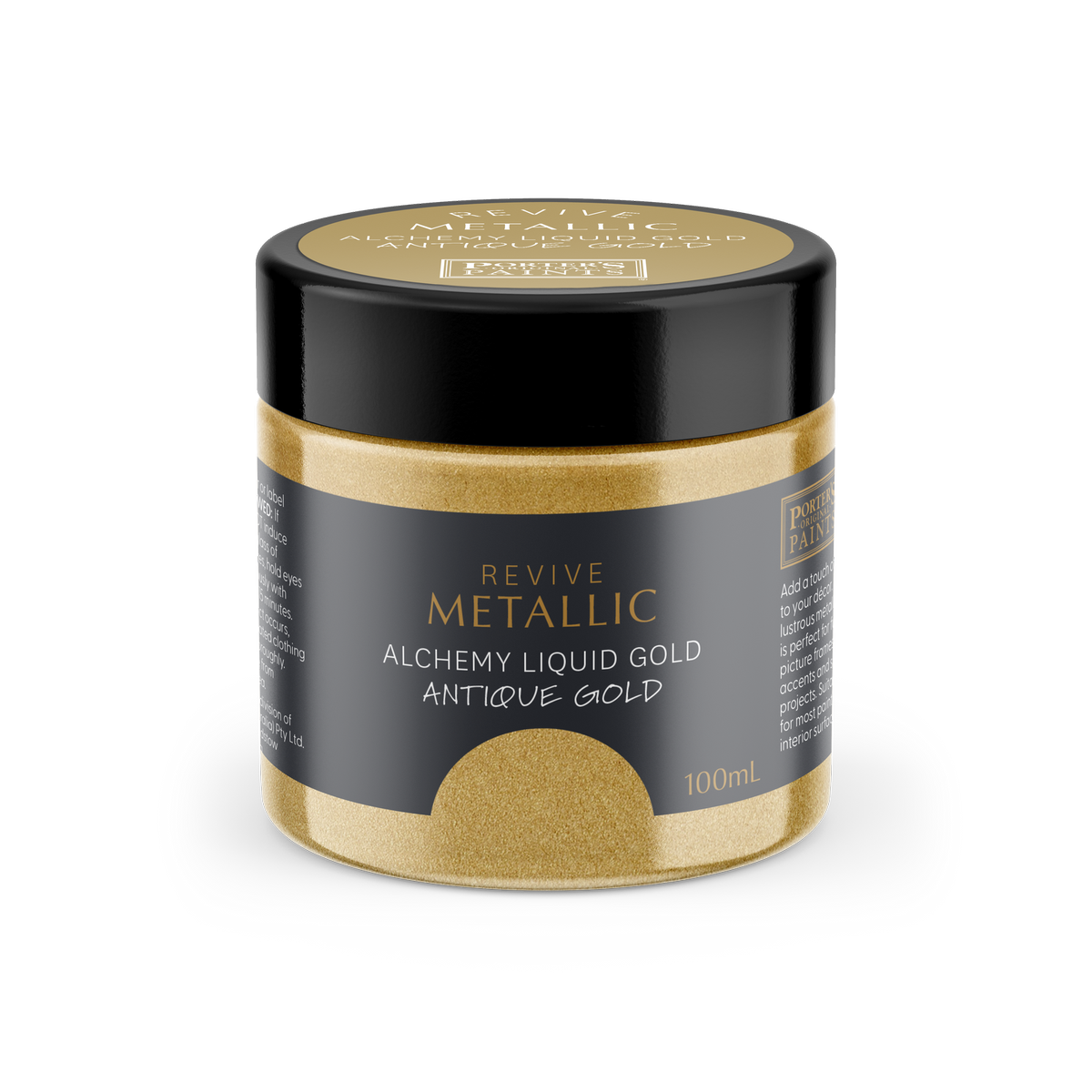 Porter's Paints 100ml Metallic Antique Gold Furniture Paint - Bunnings ...