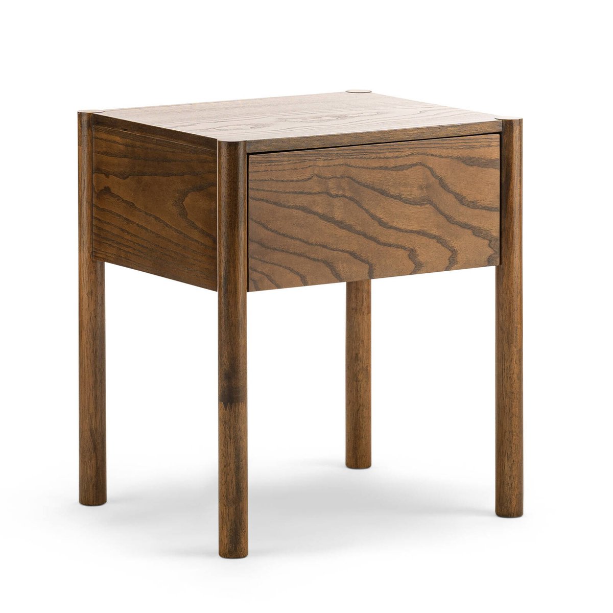 Zyler 47cm Dark Ash 1 Drawer Bedside Table - Bunnings Australia