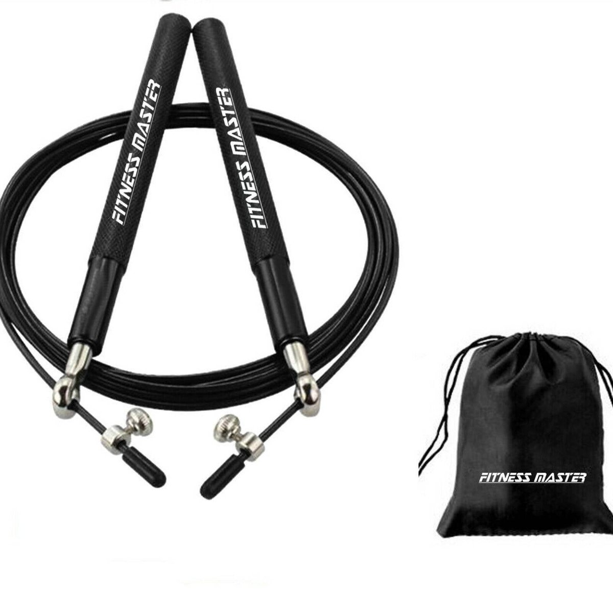 Fitness Master 3M Adjustable Steel Jump Rope with Dual Bearings for Gym ...