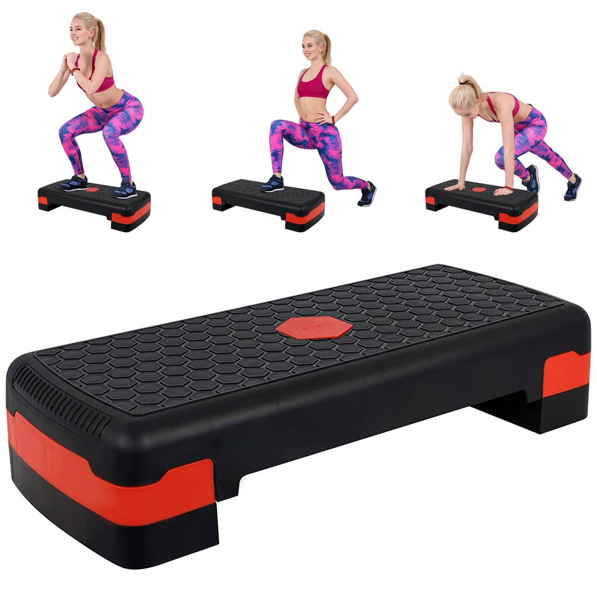 Advwin Aerobic Step Height Adjustable Exercise Stepper Platform Home ...