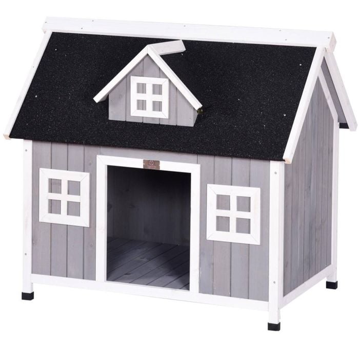 YES4PETS Grey Large Timber Pet Dog Puppy Wooden Cabin Kennel Timber ...