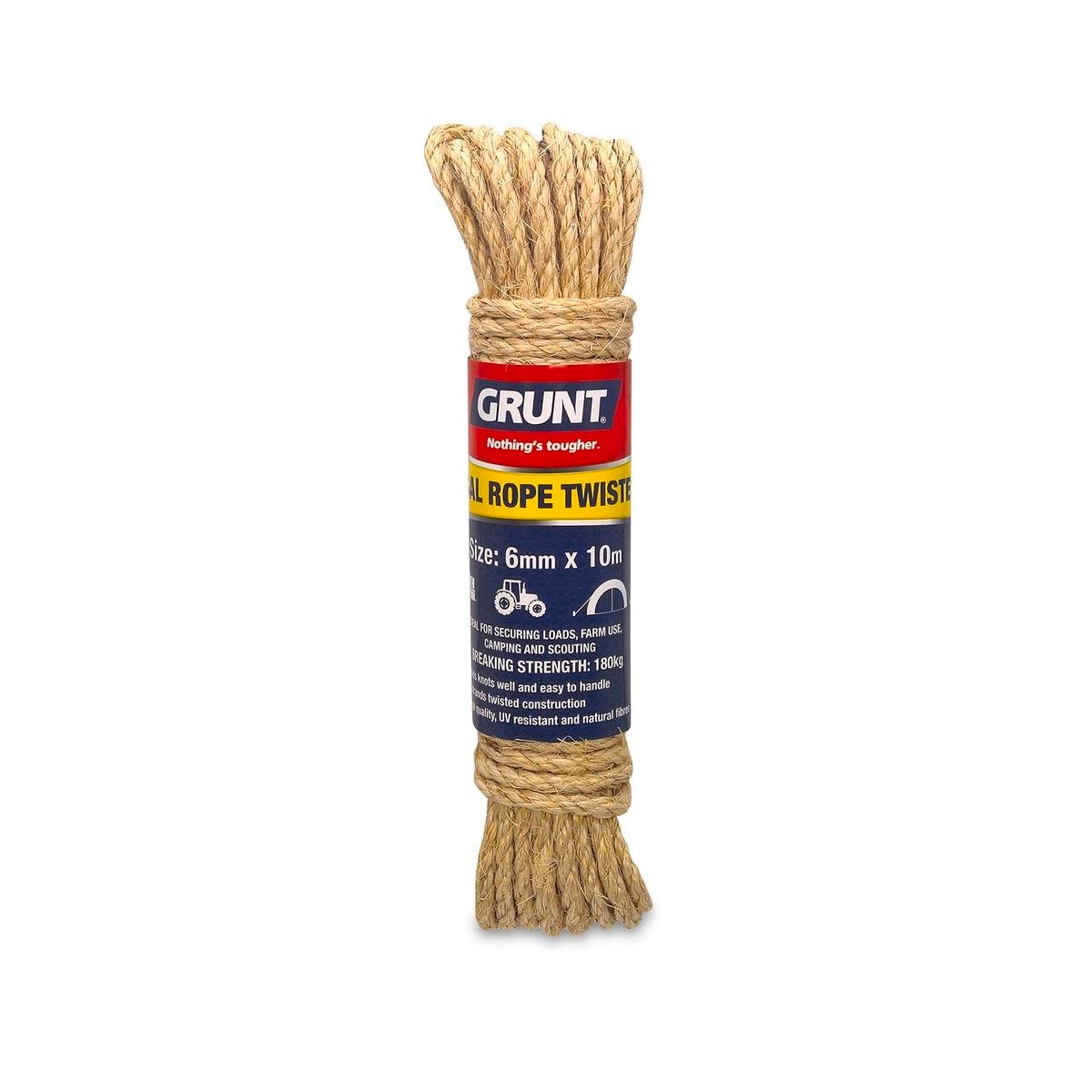 GRUNT 6mm x 10m Sisal Twisted Rope - Bunnings Australia