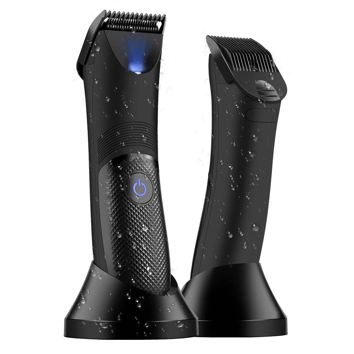 NNEOBA Rechargeable Body Hair Trimmer for Men Ceramic Blade & LED Light ...
