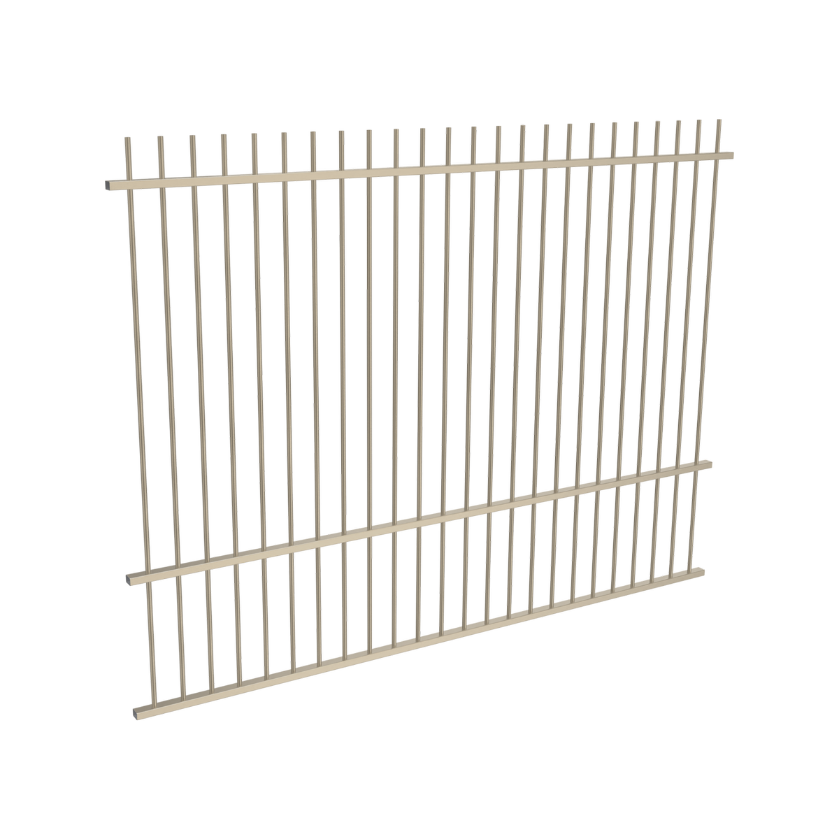 ProtectorAl 2400 x 1800mm Paperbark Aluminium Picket Top Pool Fence ...