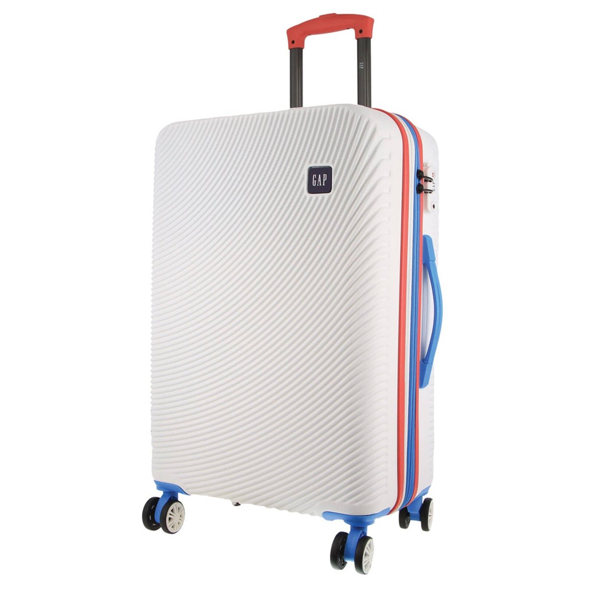 GAP Stripe Travel Hard-Shell Suitcase Medium Luggage 67x46cm White ...