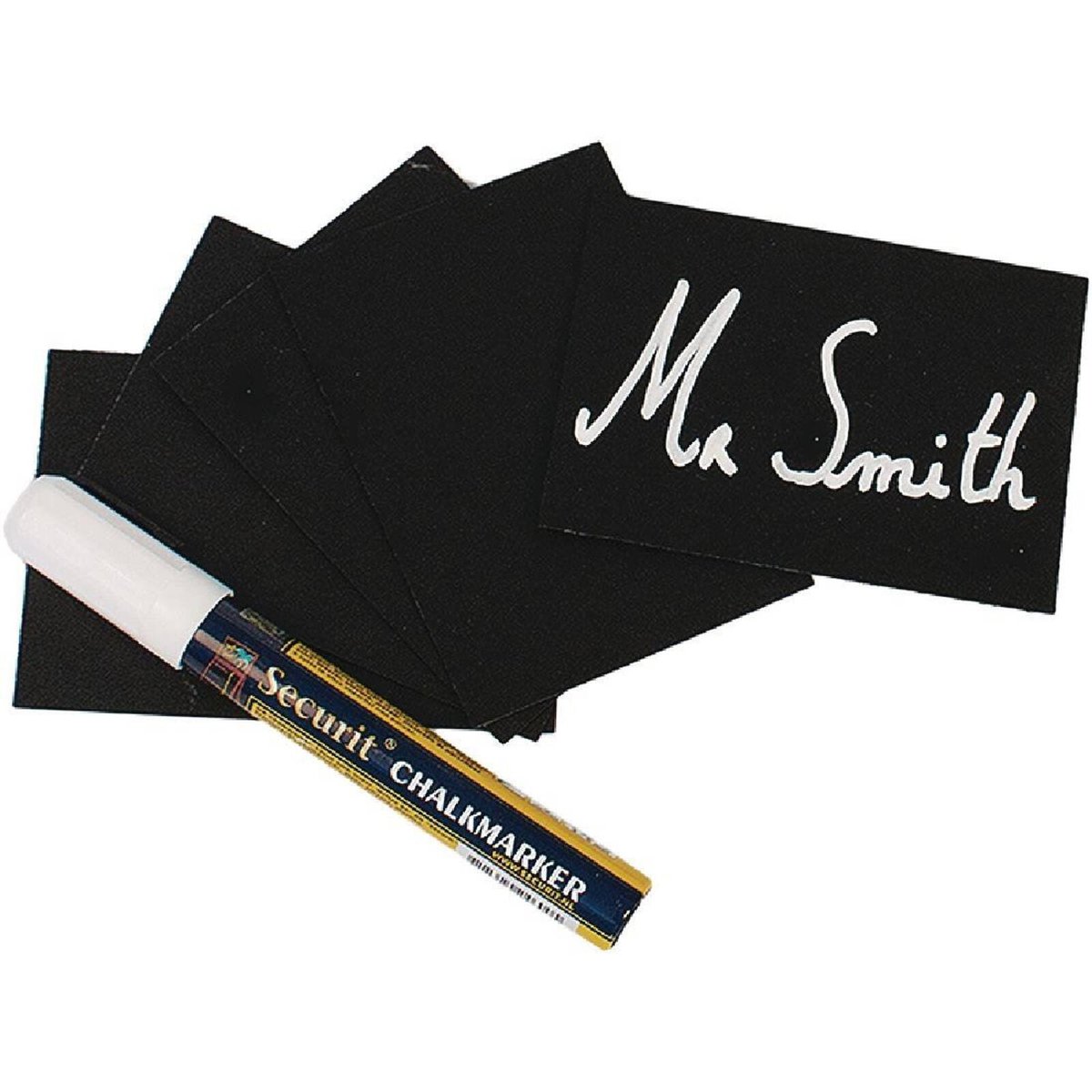 Securit Mini Chalkboard Tag Making Kit Reusable Buffet Labels A8 ...