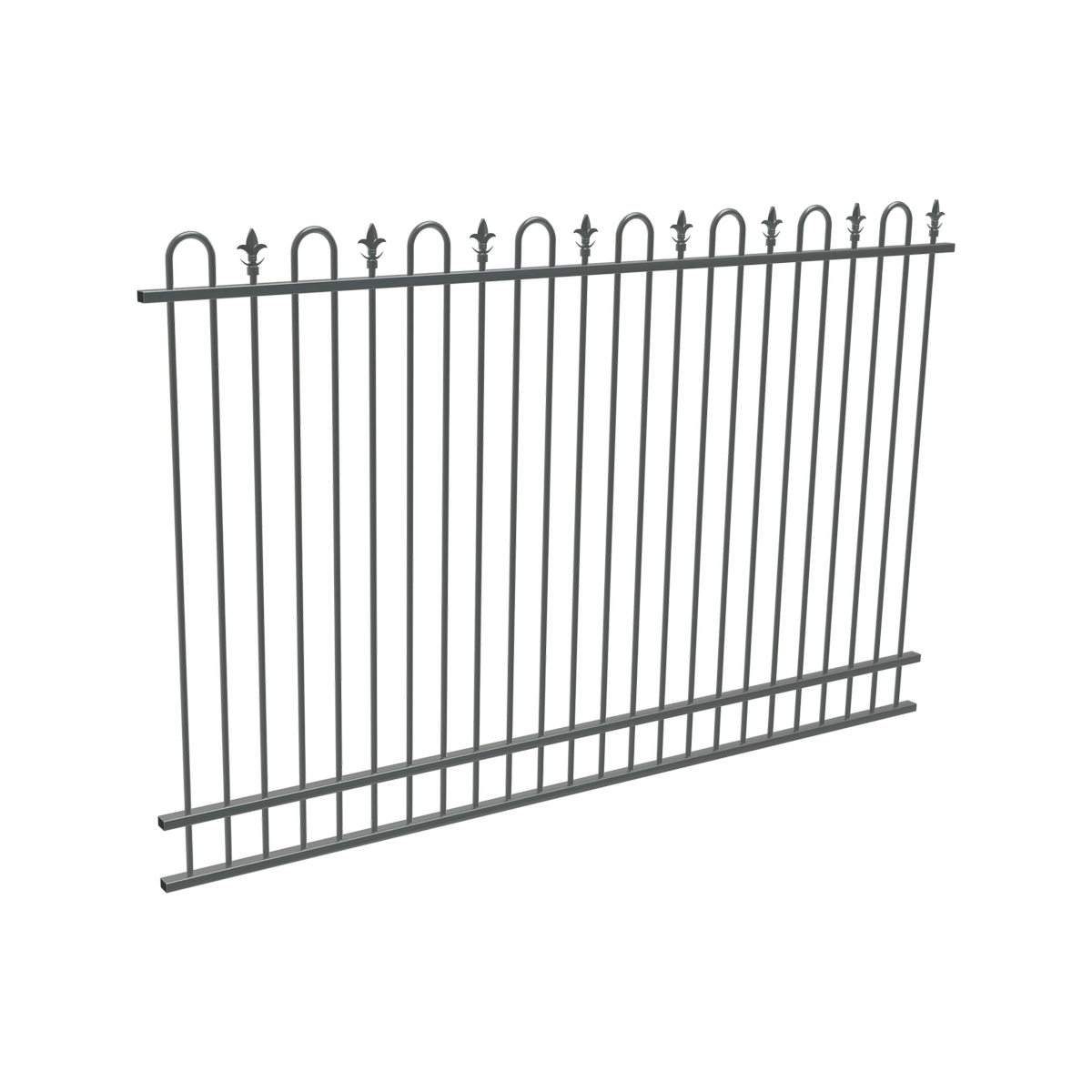 ProtectorAl 2400 x 1500mm Monument Aluminium Loop And Spear Pool Fence ...