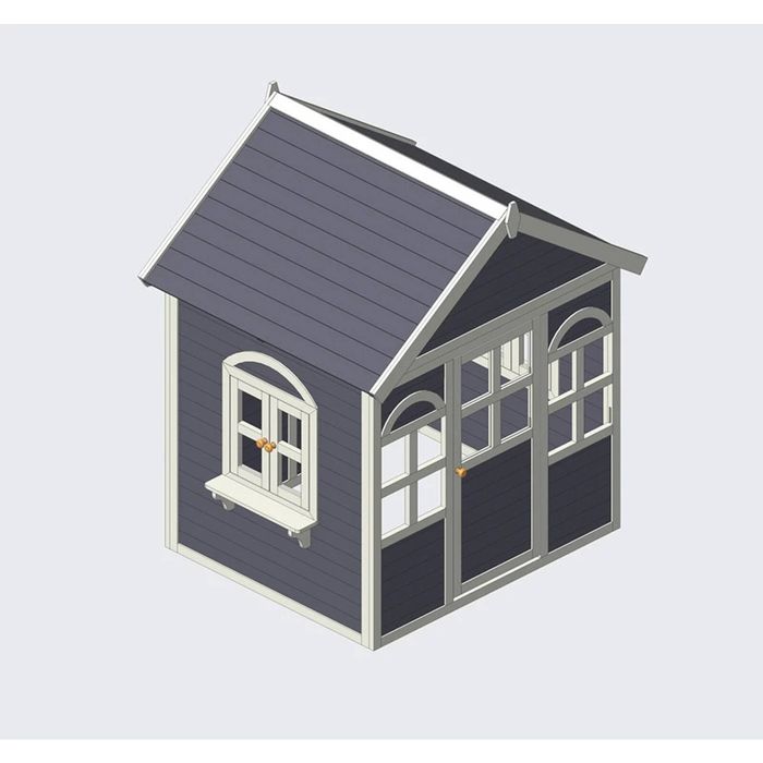 Kidzshack Happy Shack Cubby House Opening Side Windows/shelve/floor ...