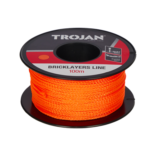 Trojan 100m No 8 Orange Brickline - Bunnings Australia