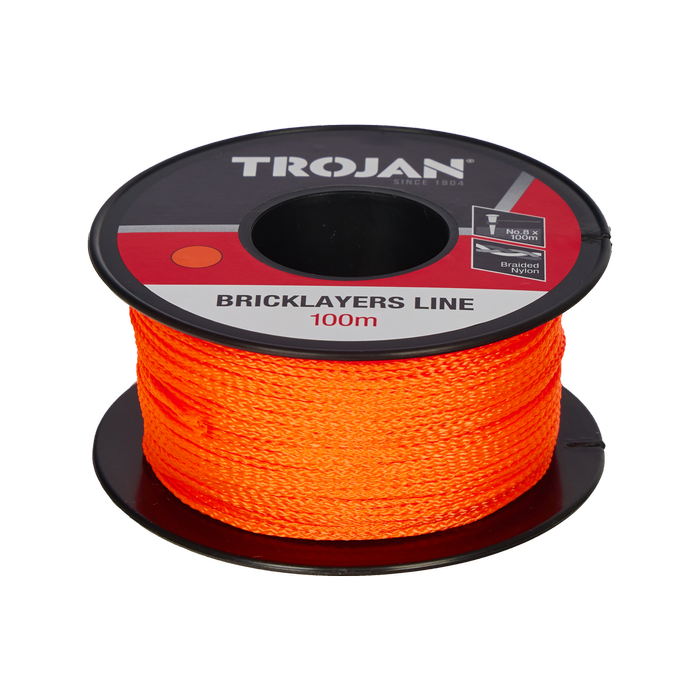 Trojan 100m No 8 Orange Brickline - Bunnings Australia
