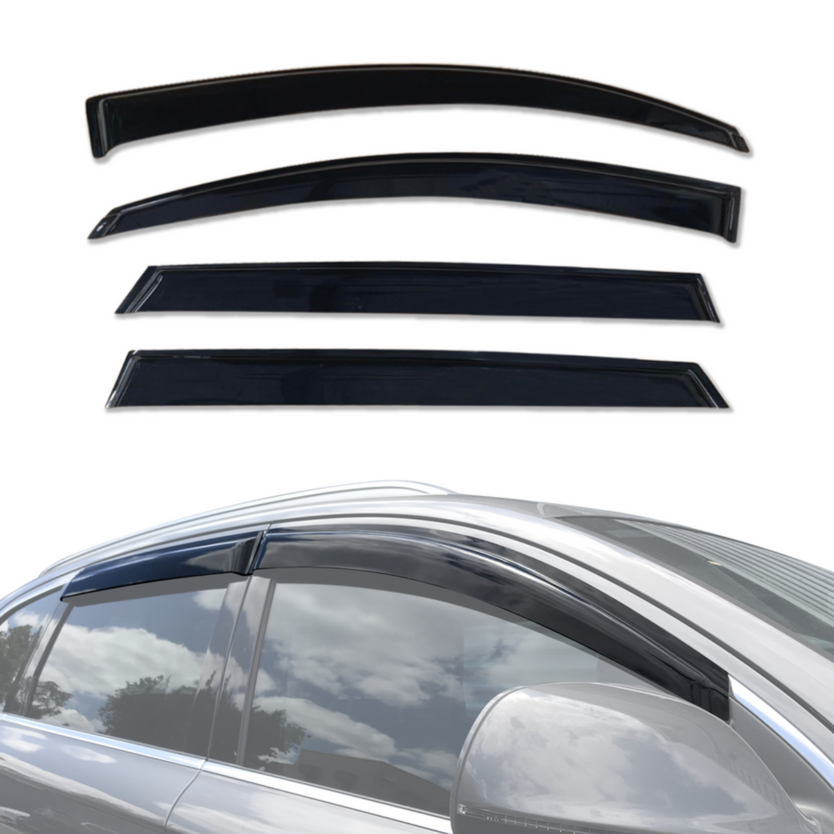AUSGO Weather Shields for Audi Q7 2006-2015 Weathershields Window ...