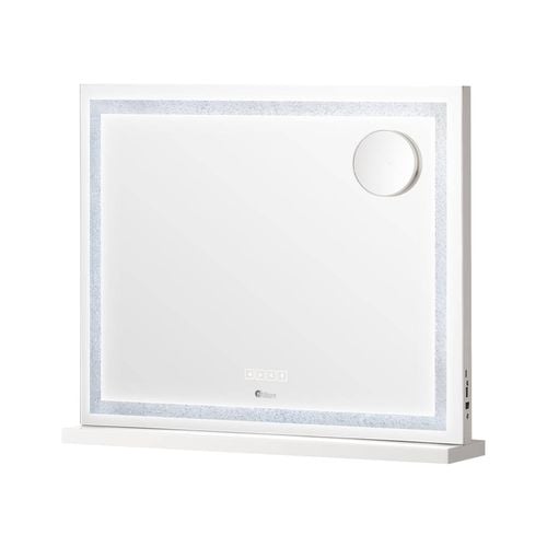Oikiture Makeup Mirrors 58x49cm Bluetooth Hollywood Vanity Crystal Wall ...
