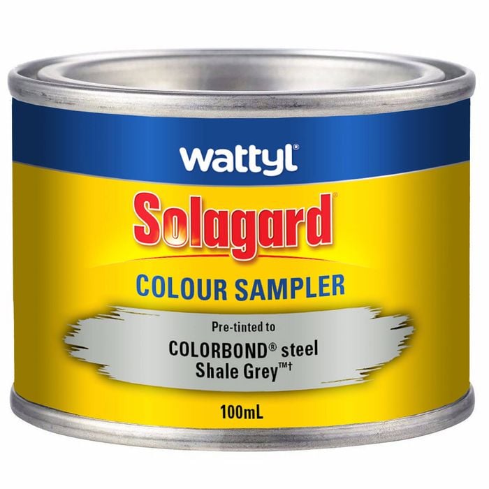 Wattyl 100ml Shale Grey Low Sheen Pre-tinted Solagard Colour Sampler ...