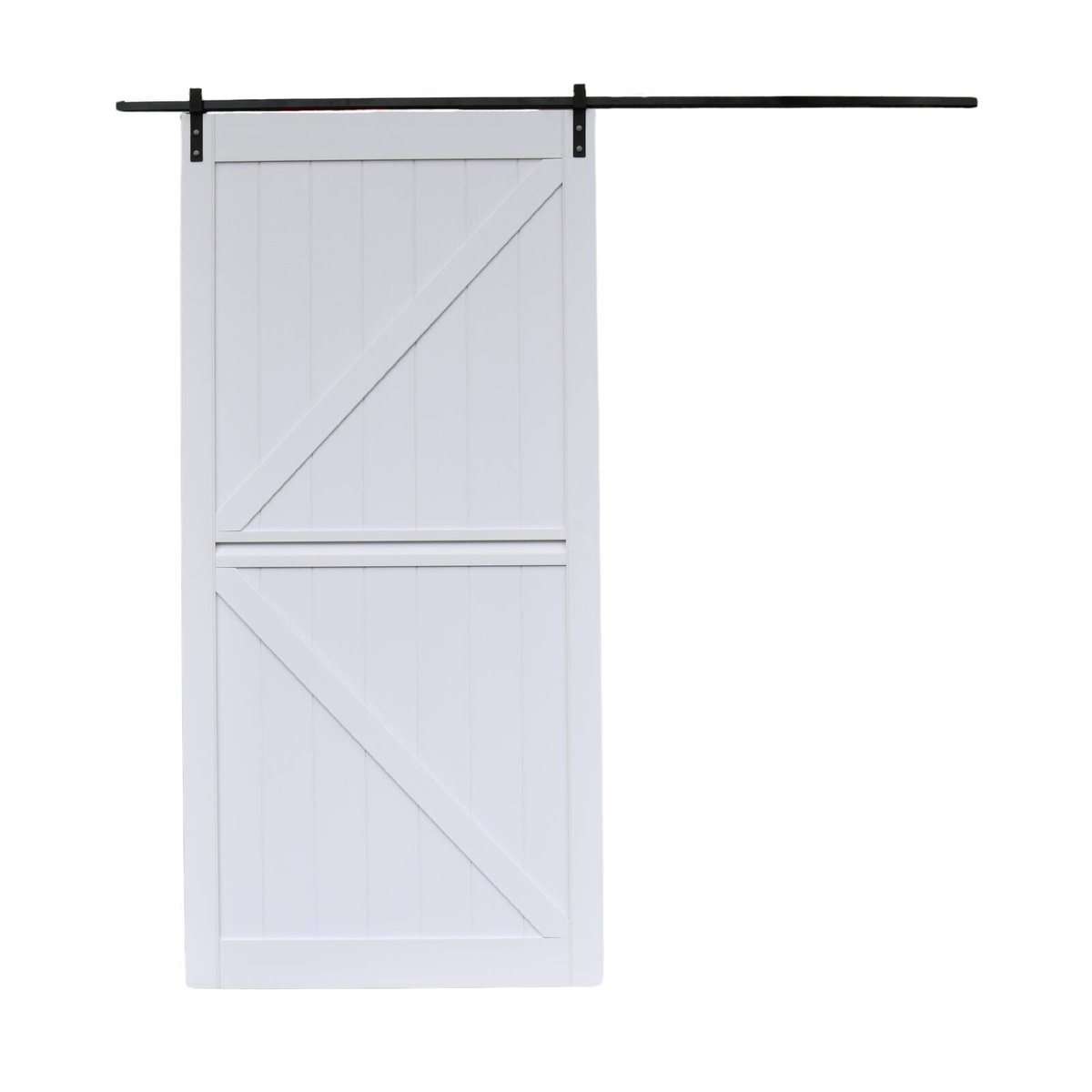 Pillar 2150 x 1000mm White PVC Barn Door Complete Kit - Bunnings New ...