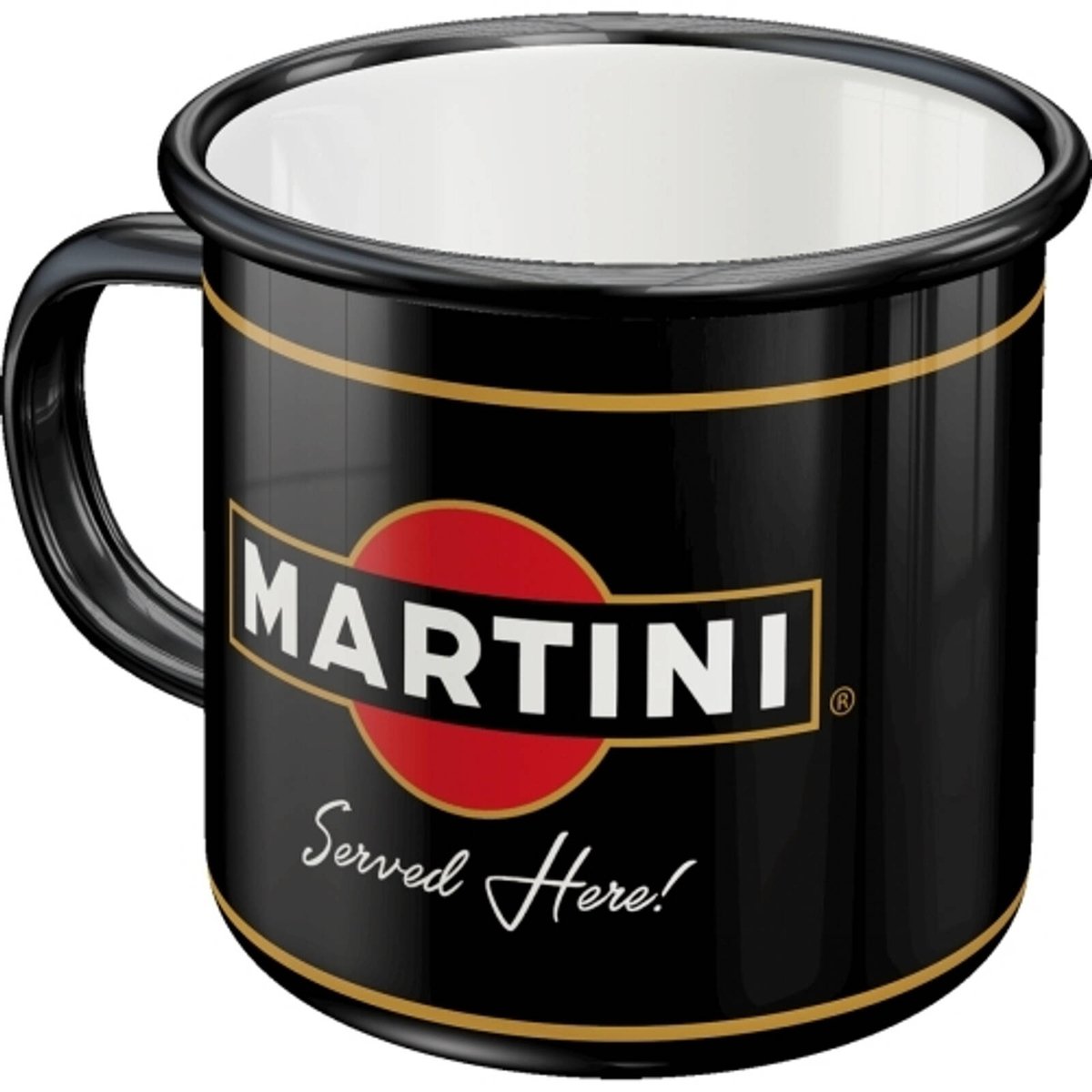 Nostalgic-Art 360ml Enamel Mug Martini Served Here - Black - Bunnings ...