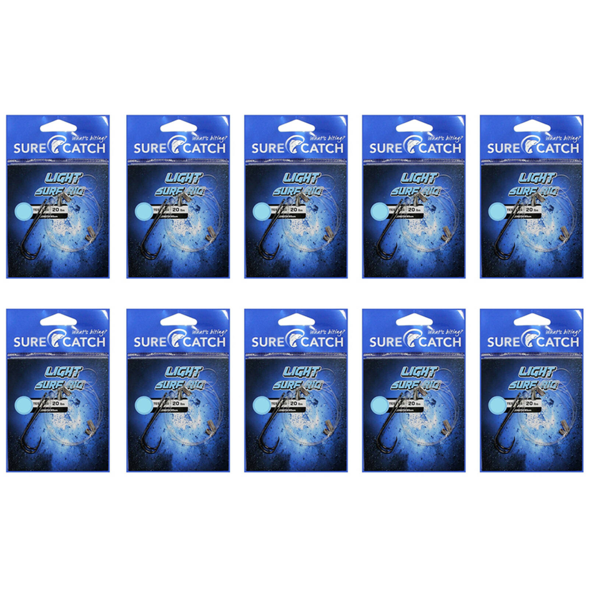 10x Surecatch Pre-Tied Light Surf Rig Chemical Sharpened Fishing Hook Size 4 - Bunnings Australia