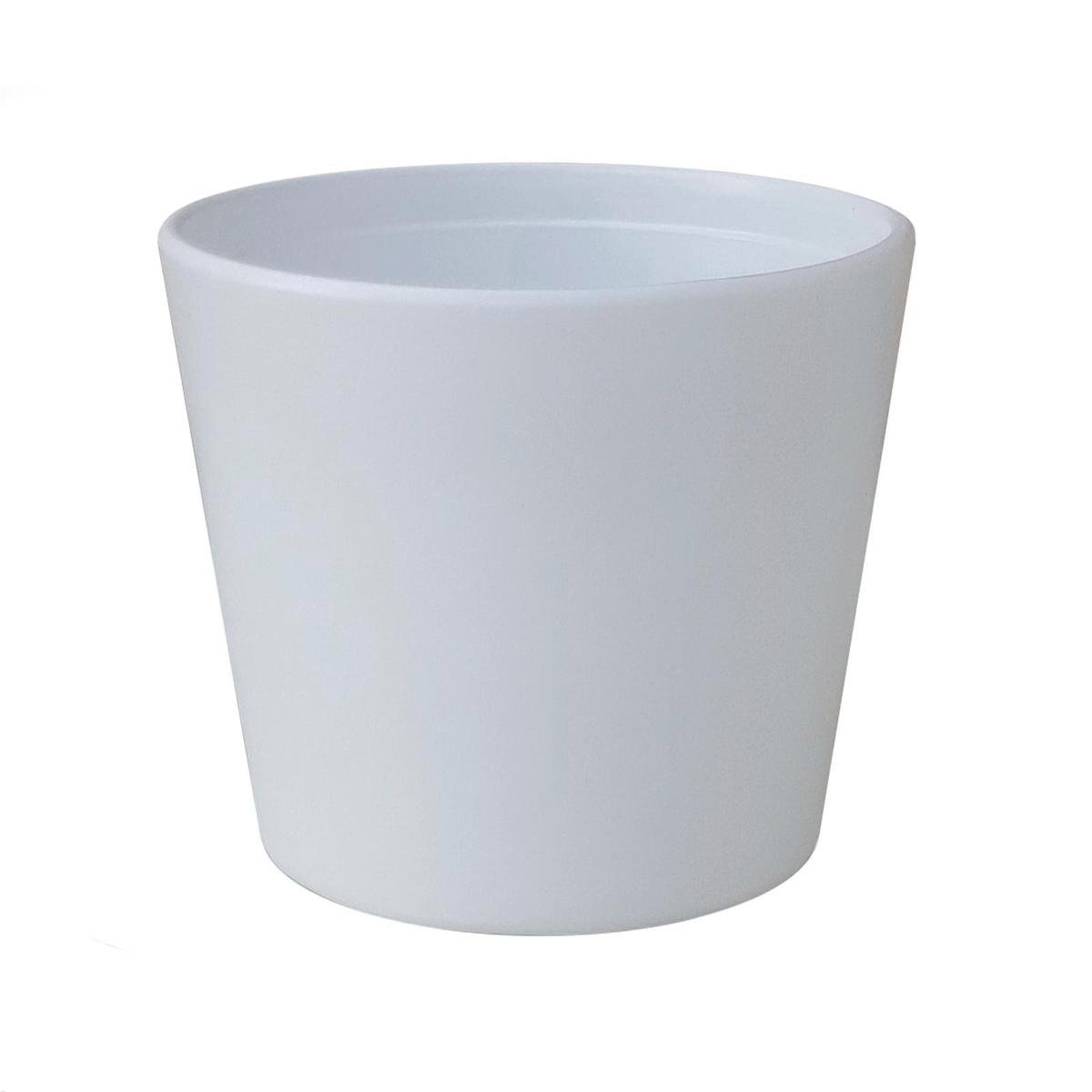 11 x 9cm White Indoor Glazed Cache Pot - Bunnings Australia