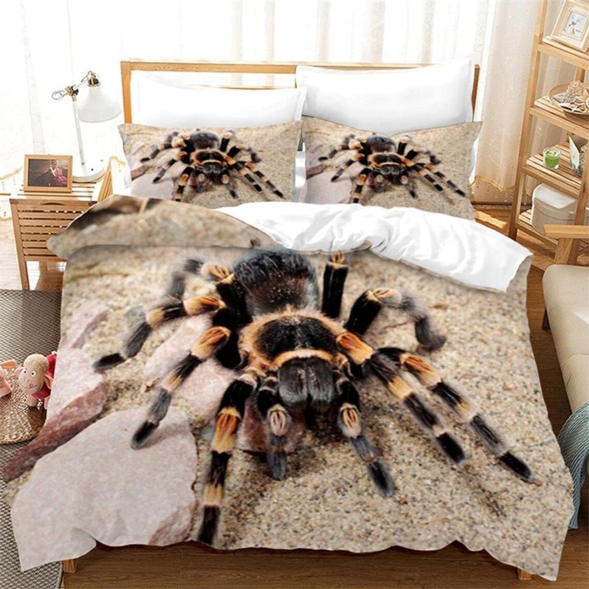 Dreamfields King 3D Spider Design Soft Quilt Duvet Doona Cover Set ...