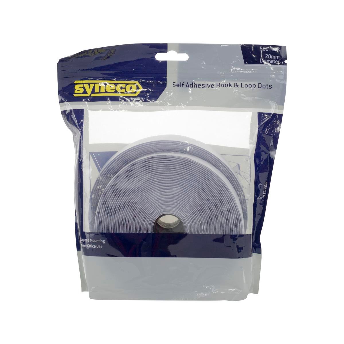 Syneco 20mm White Hook And Loop Self Adhesive Dots - 500 Pack ...