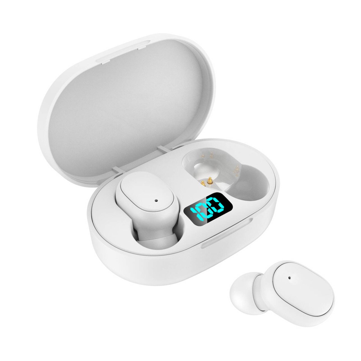Laser Bluetooth Earbuds with LED Battery Display (White) - Bunnings ...
