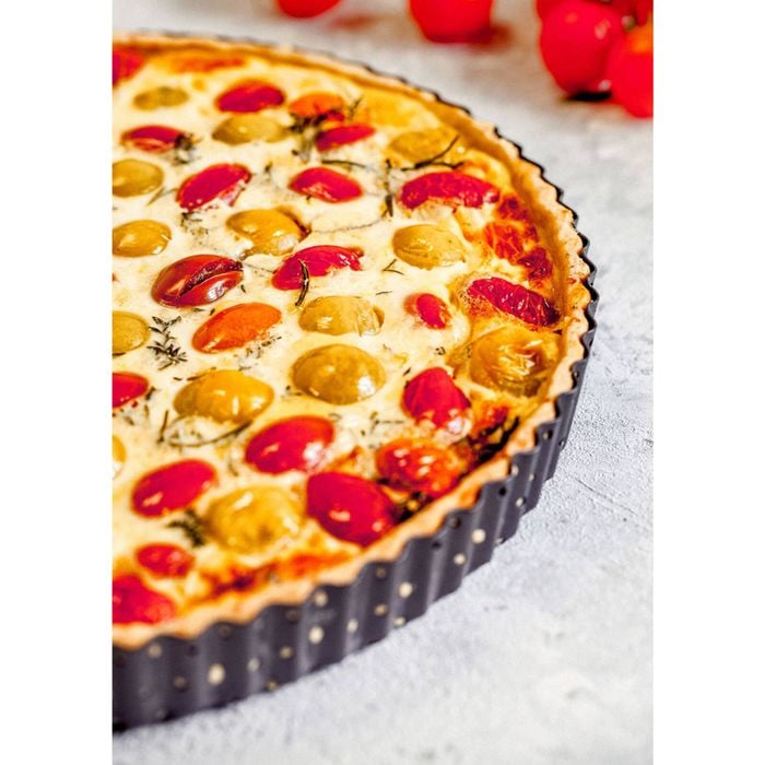 Mastercraft Crusty Bake 30cm Loose Base Round Flan Quiche Pan - Black ...