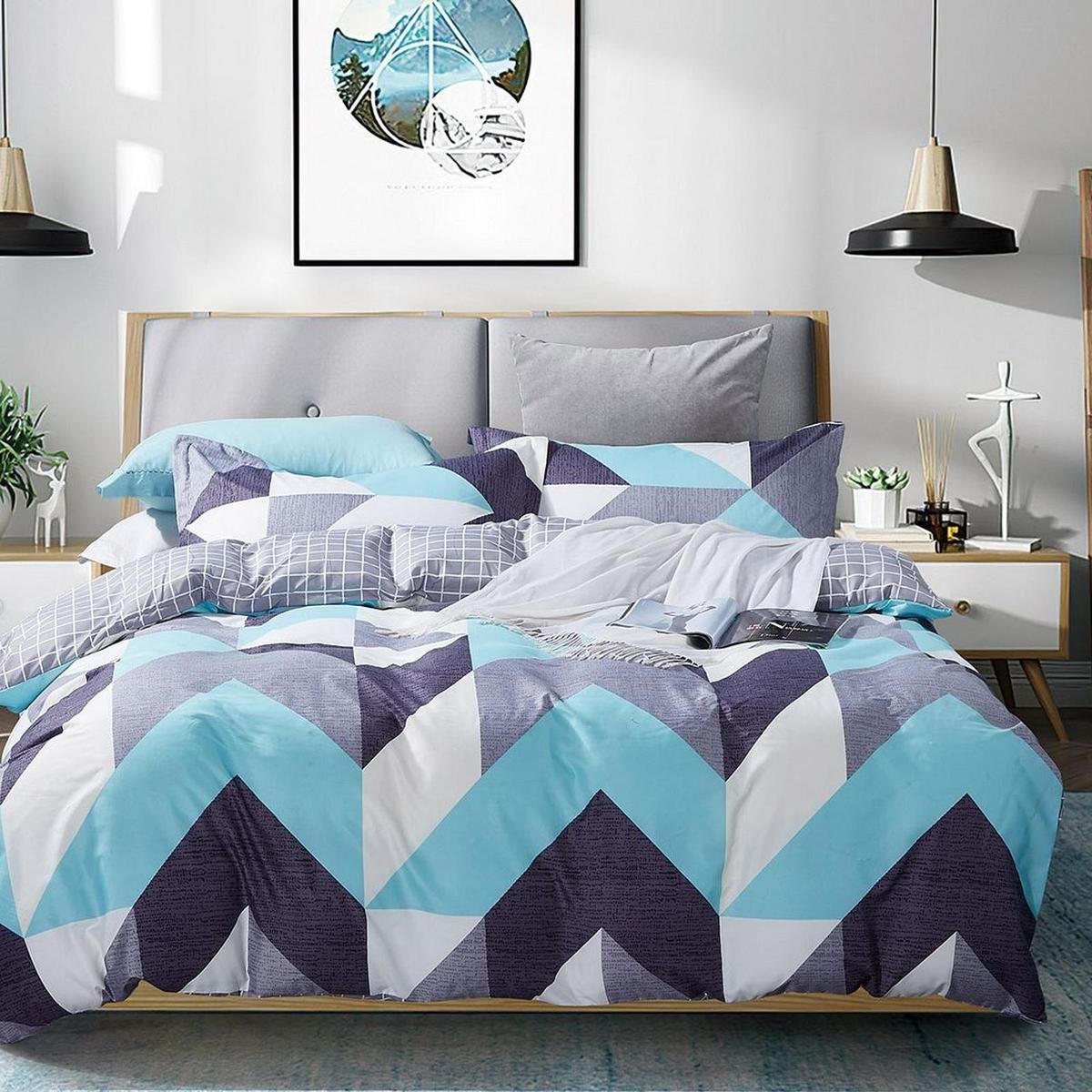 Fabric Fantastic Kian Double Size Quilt/doona/duvet Cover Set ...