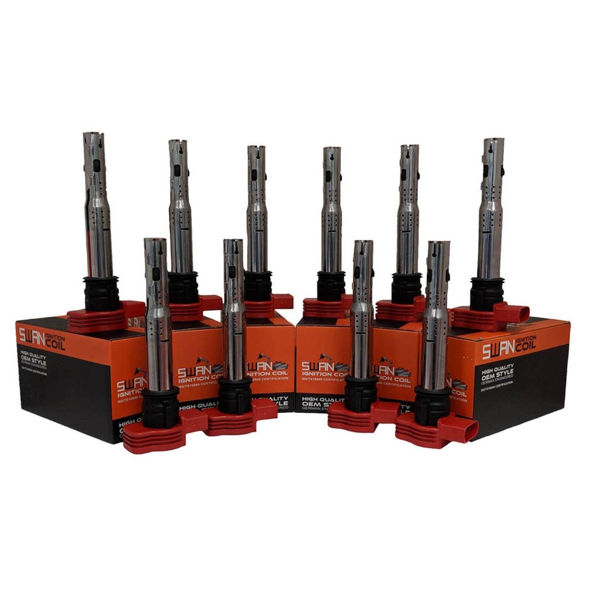 10-Pack SWAN Ignition Coil for Audi R8, S6, S8 (5.2L) & RS6 (5.0L Twin ...