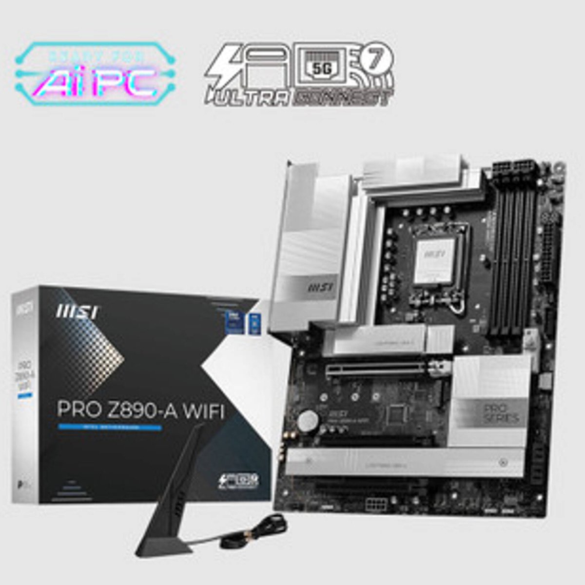 MSI PRO Z890-A WIFI INTEL Z890 Motherboard, 4x DDR5 256GB, 3x PCI-E x ...