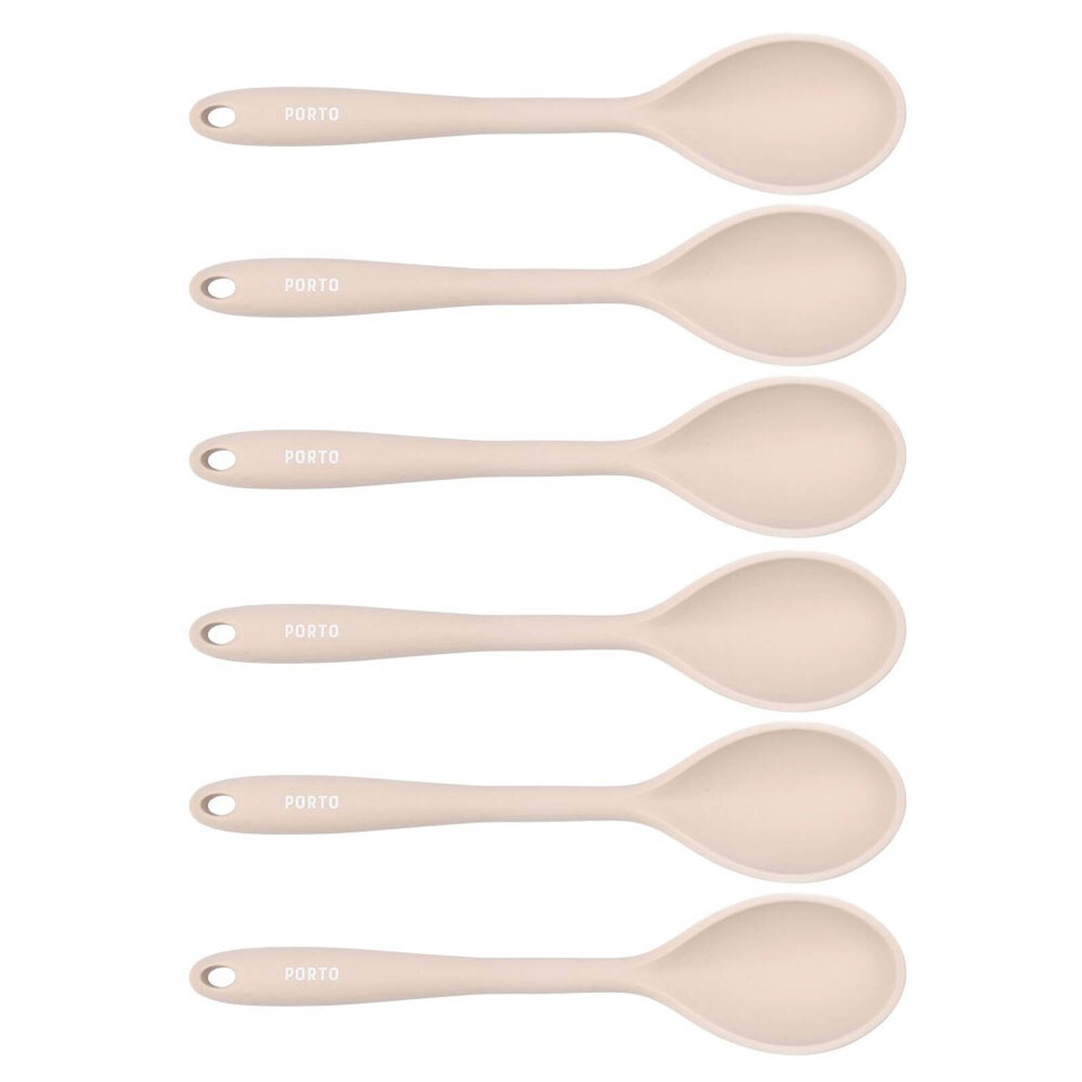 6PK Porto Zest Silicone 27cm Serving Spoon Kitchen Utensil - Bunnings ...