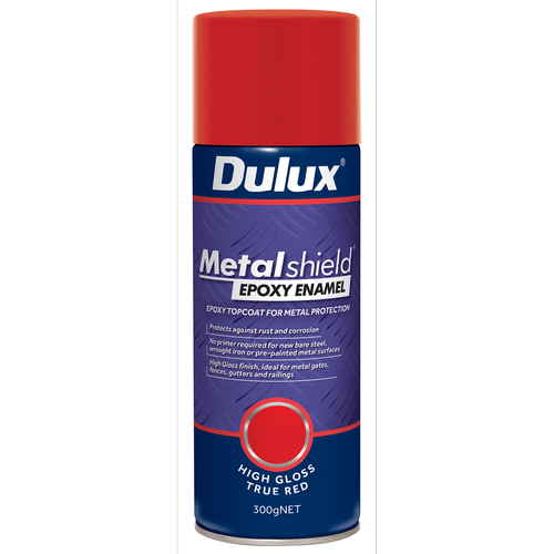 Dulux 300g Metalshield Epoxy Enamel Gloss Spray Paint True Red ...