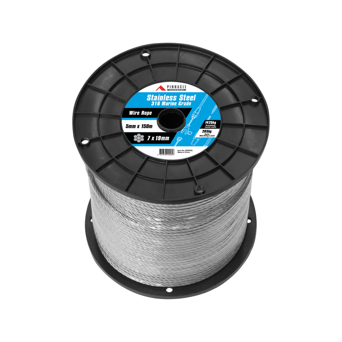 Pinnacle 5mm x 150m Marine Grade Stainless Steel Wire Rope Bunnings Australia
