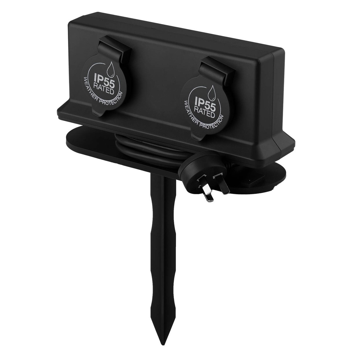 Arlec 2 Outlet Outdoor Powerboard With Removable Garden Stake ...