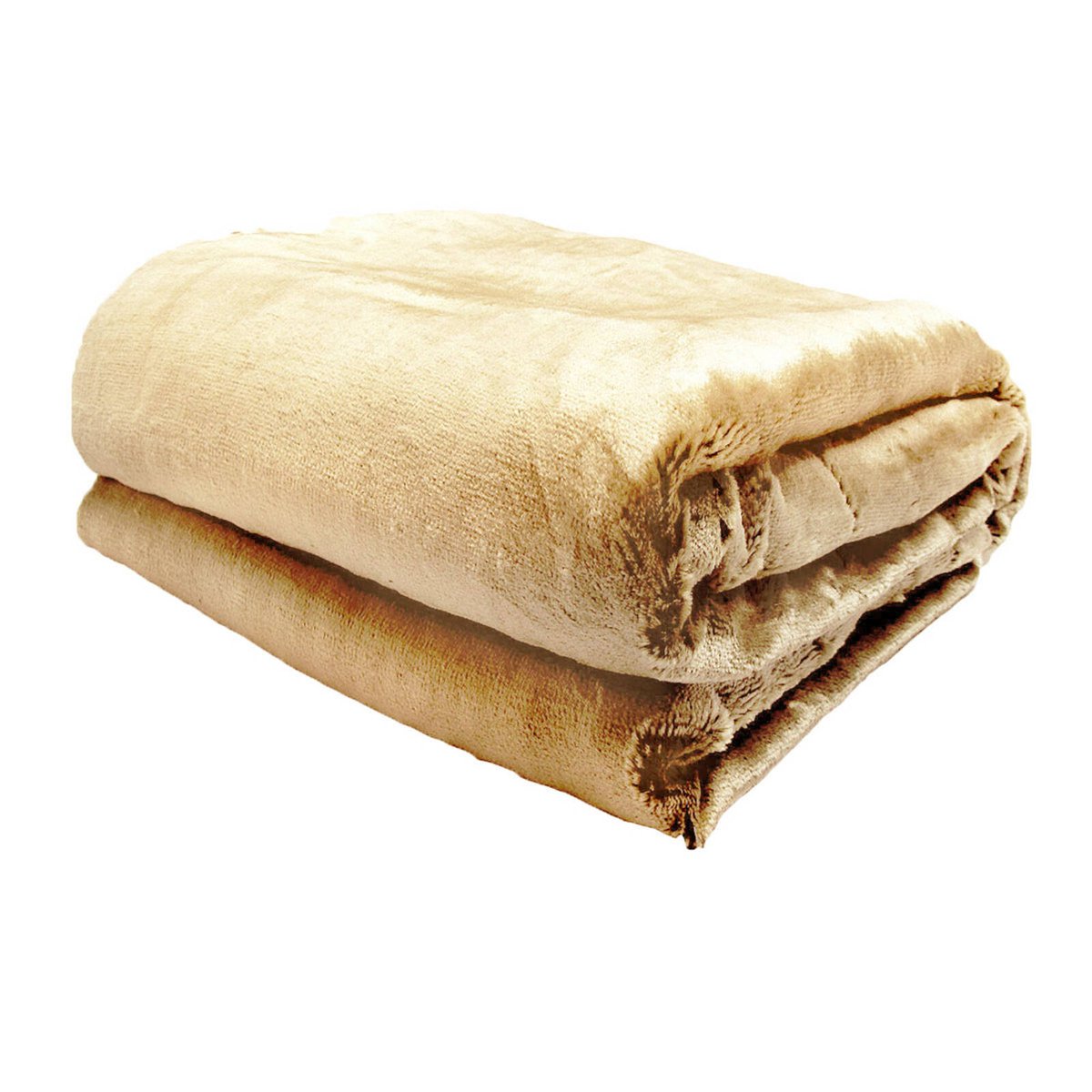 Solid Short Pile Faux Fur Throw Rug 127 x 152 cm Pale Gold - Bunnings ...
