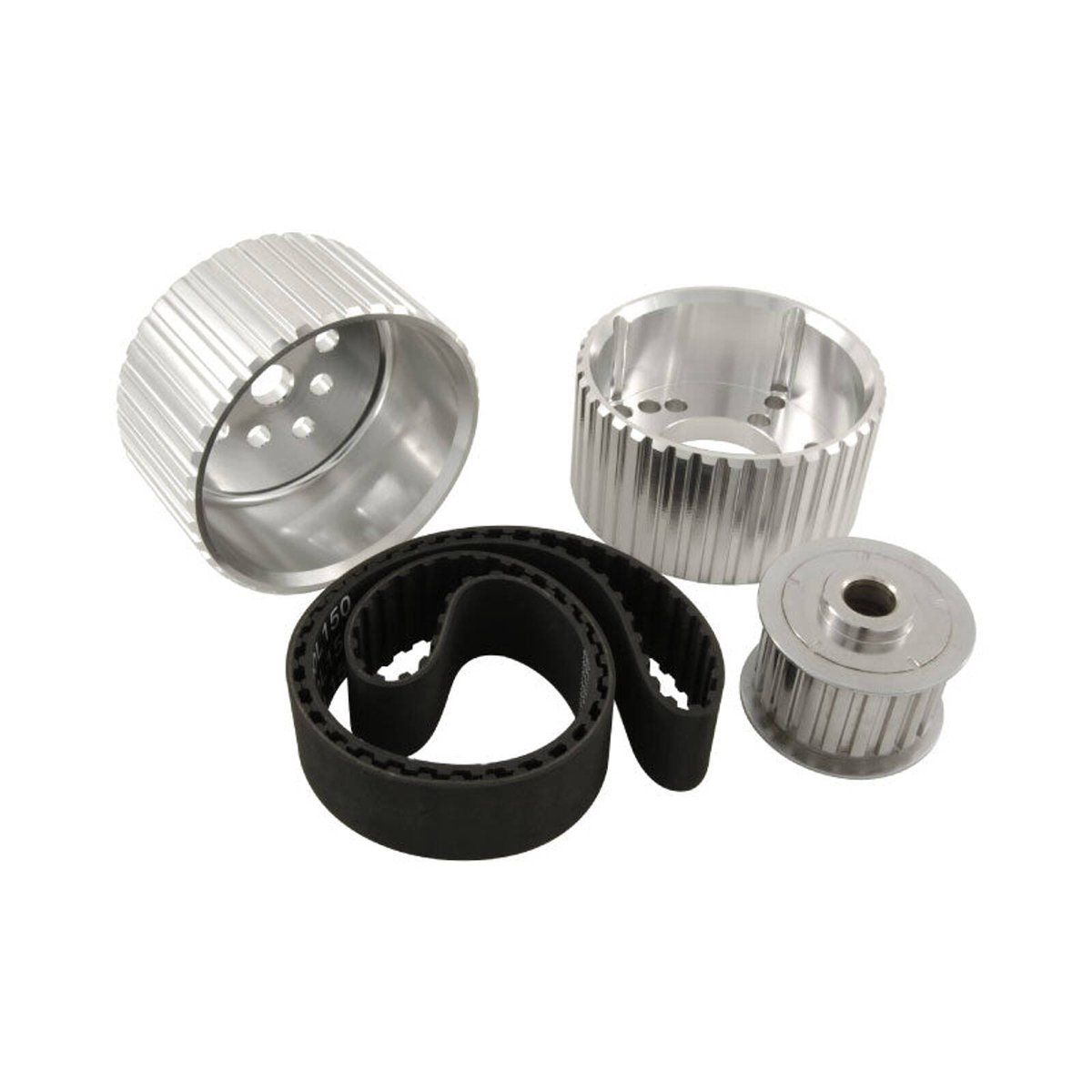 SBC Small Block Chev Short Water Pump Gilmer Drive Kit Silver Billet ...