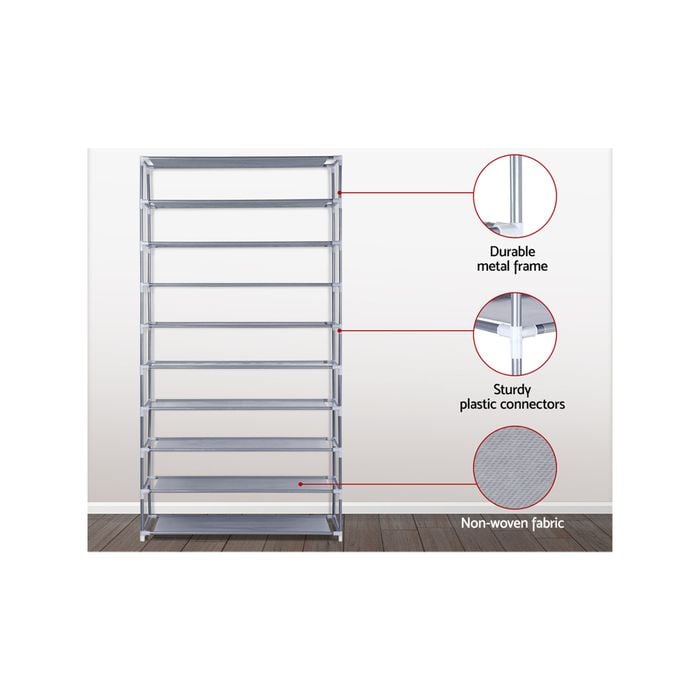 10 Tier Storage Shoe Rack Stackable - Bunnings Australia