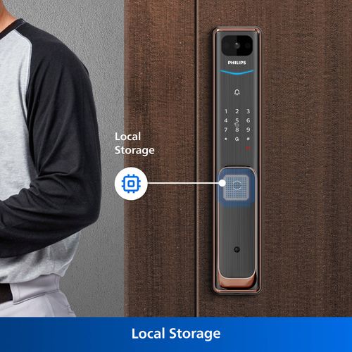 Philips Copper Smart Wi-Fi Remote Video Intercom Mortise Door Lock ...