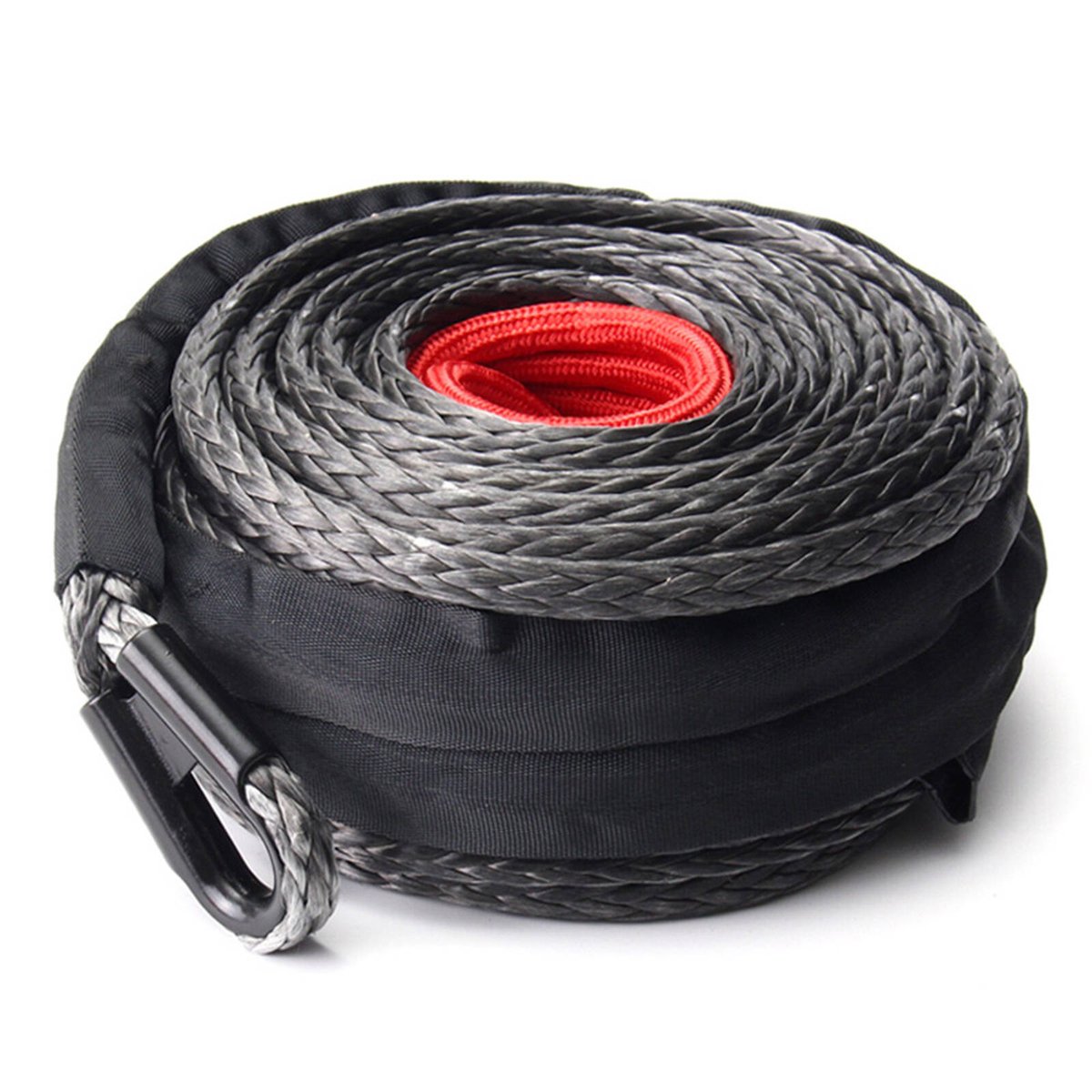 FIERYRED Winch Rope 10mm x 30m Dyneema SK75 Synthetic Rope Tow Recovery ...