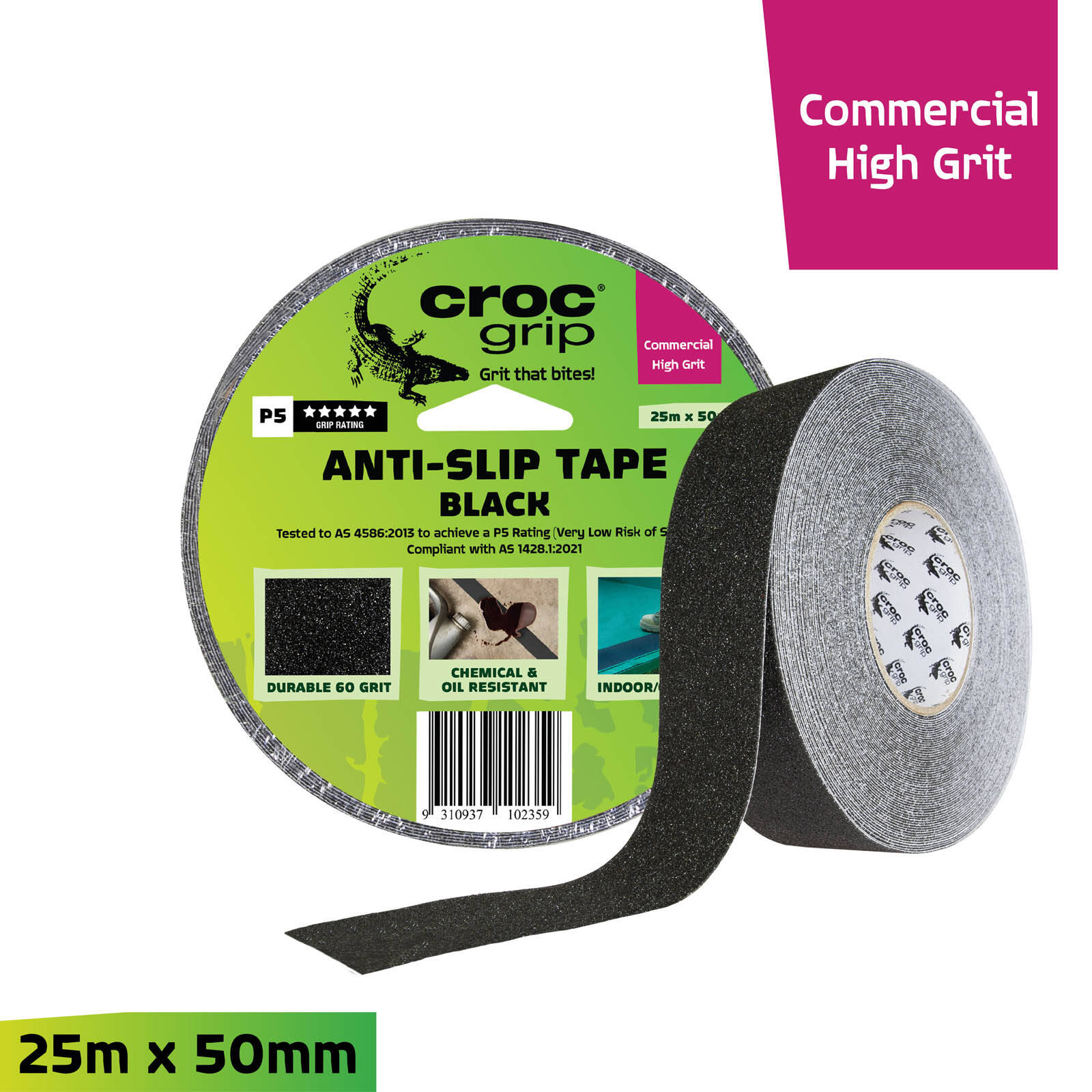 Croc Grip 25m x 50mm Black Anti-Slip Tape | Agora Marketplace