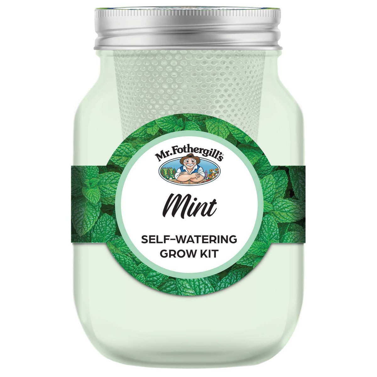 Mr Fothergill's Self Watering Mason Jar Grow Kit- Mint - Bunnings Australia