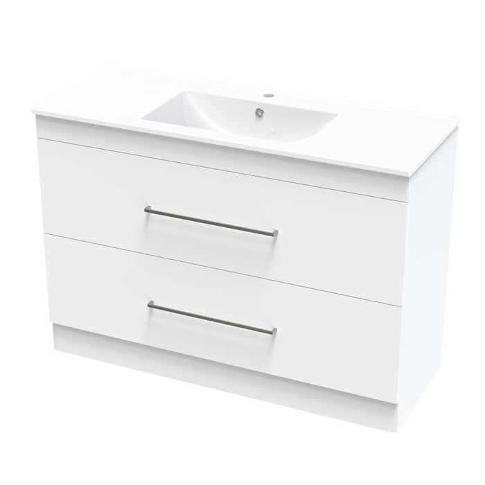 Clearlite Bathrooms 1200mm White Cashmere Valley Floor Standing Vanity ...