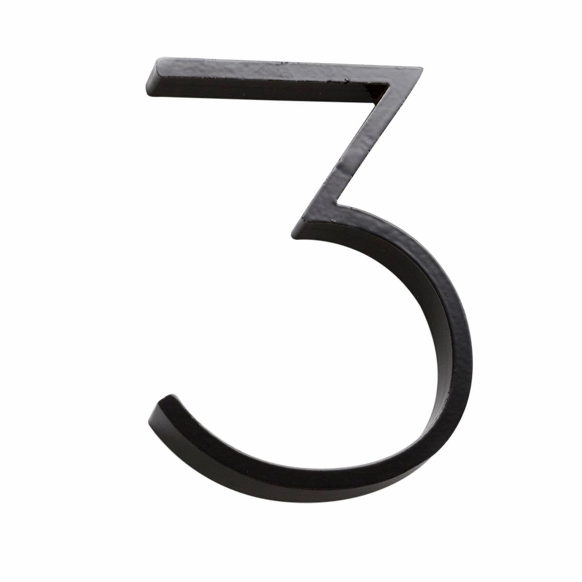 Sandleford 120mm Black Slimline House Number 3 - Bunnings Australia