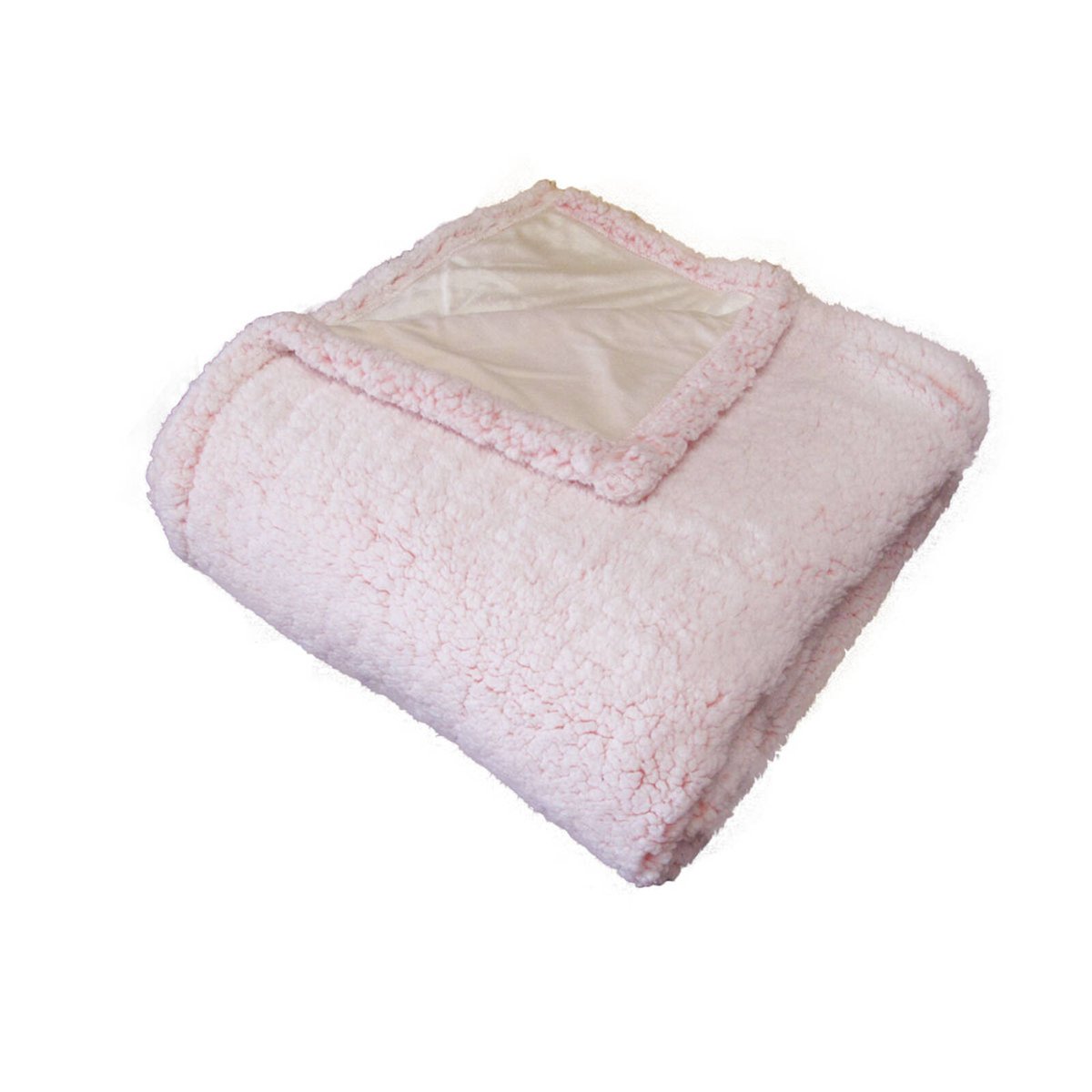 IDC Homewares Sofie Sherpa Fleece Throw Rug Pink - Bunnings Australia