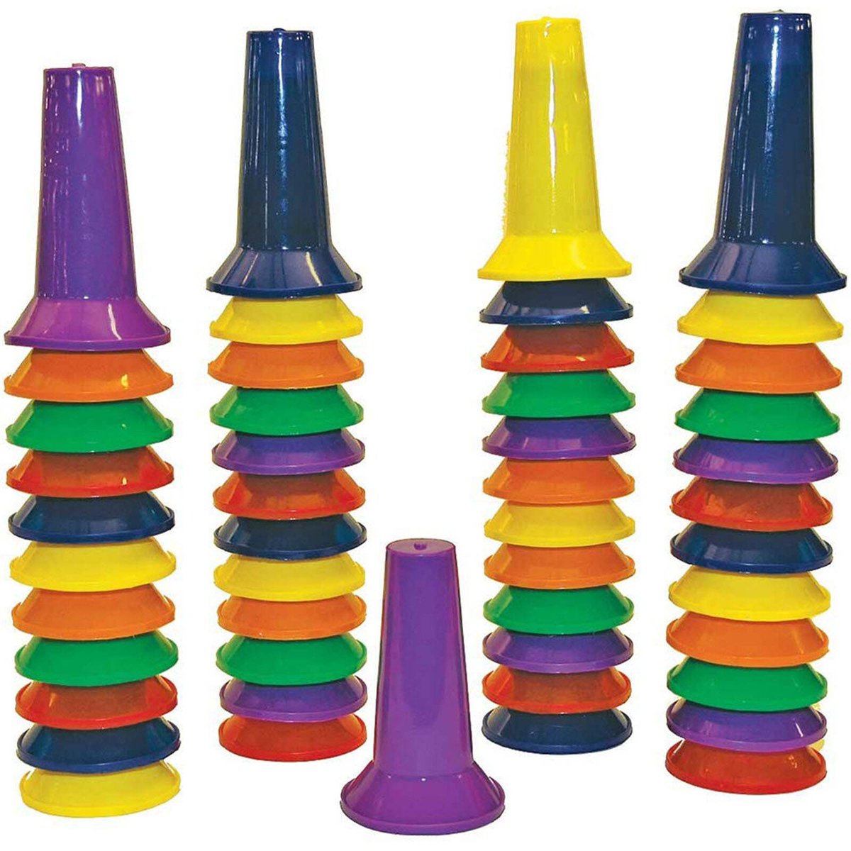 Rainbow Coloured Marker Cones (48/pk) - Bunnings Australia