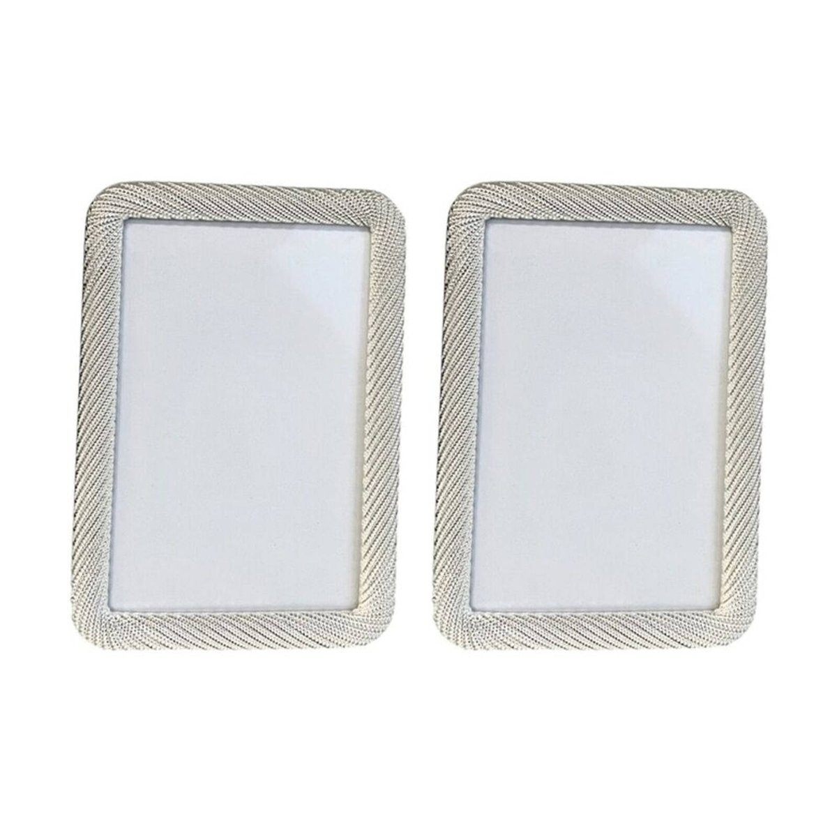 2PK SS Collective Silver Ascot Frosted Swirl Modern Photo Frame ...