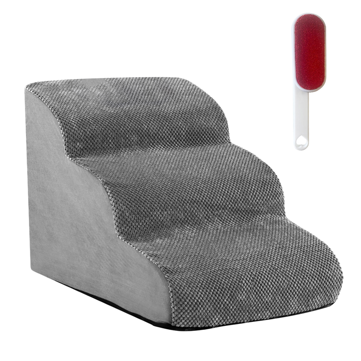 3 Tiers Dog Ramp Non-Slip Soft Foam Slope with Zippered Washable Cover ...
