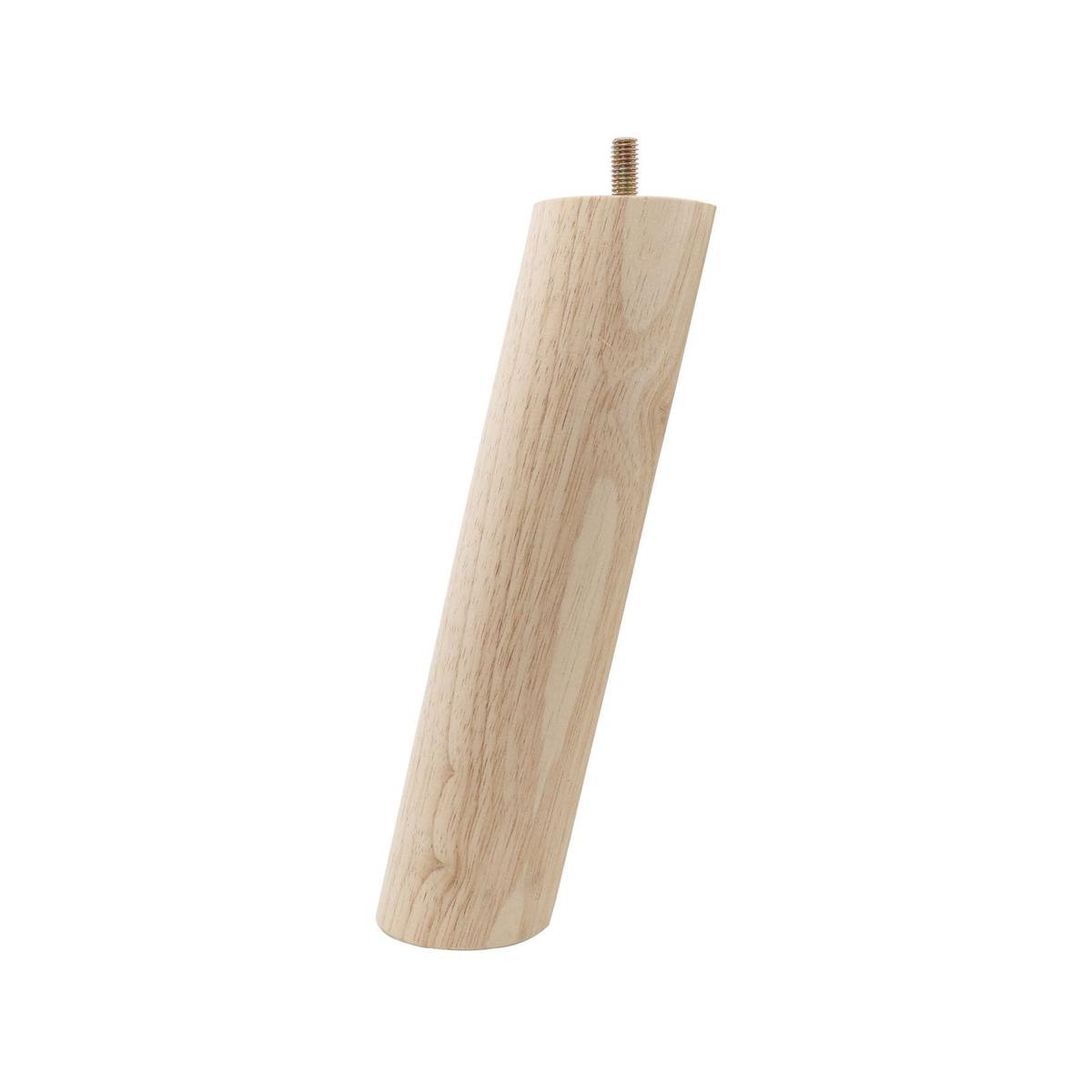 Adoored 60 x 60 x 250mm Round Angled Raw Wood Furniture Leg - Bunnings ...