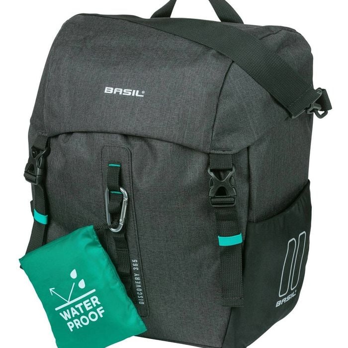 Basil Discovery 365D Single Pannier Bag L 20 Litres Black Black ...
