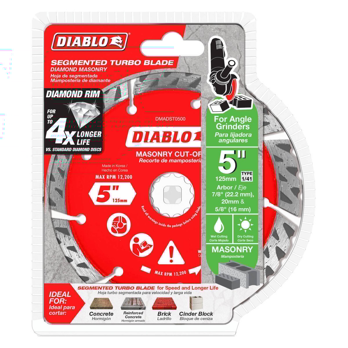 Diablo Diamond Disc 5" Diamond Segmented Turbo Cut Off - Bunnings Australia