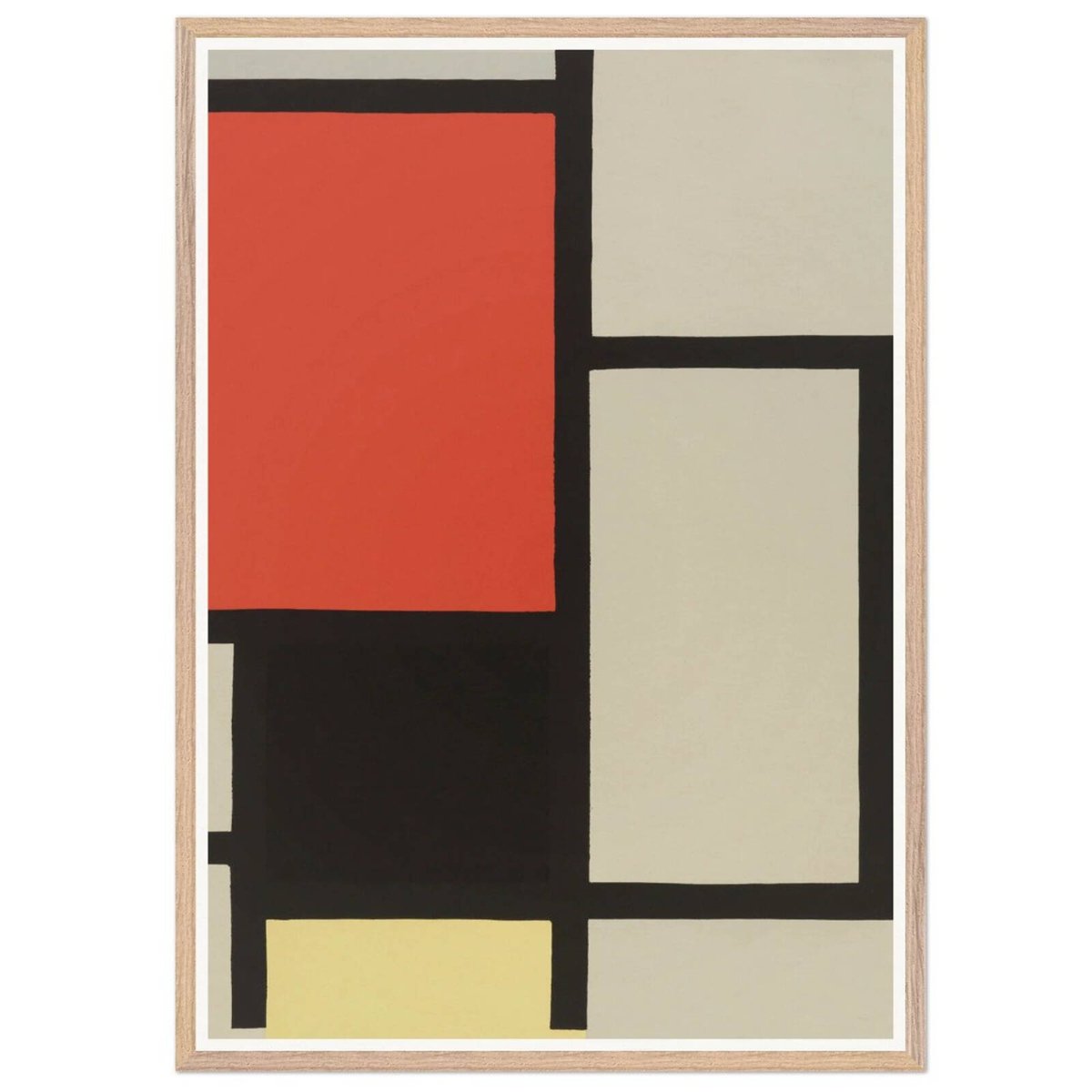 Galrie Piet Mondrian's Iconic Composition with Red, Blue, and Yellow ...