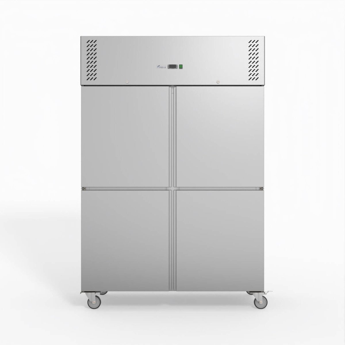 FED-X S/S Four Door Upright Fridge - Commercial Solid Door Upright ...